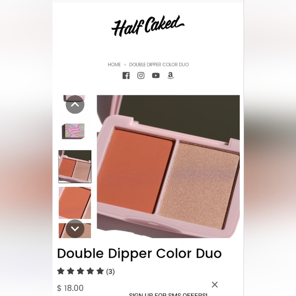 Makeup | Half Caked Double Dipper Color Duo Blush And Highlighter ...